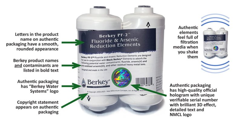 How to Identify Counterfeit Berkey PF-2® Fluoride and Arsenic Reduction ...