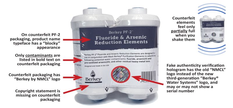 How to Identify Counterfeit Berkey PF-2™ Fluoride and Arsenic Reduction ...